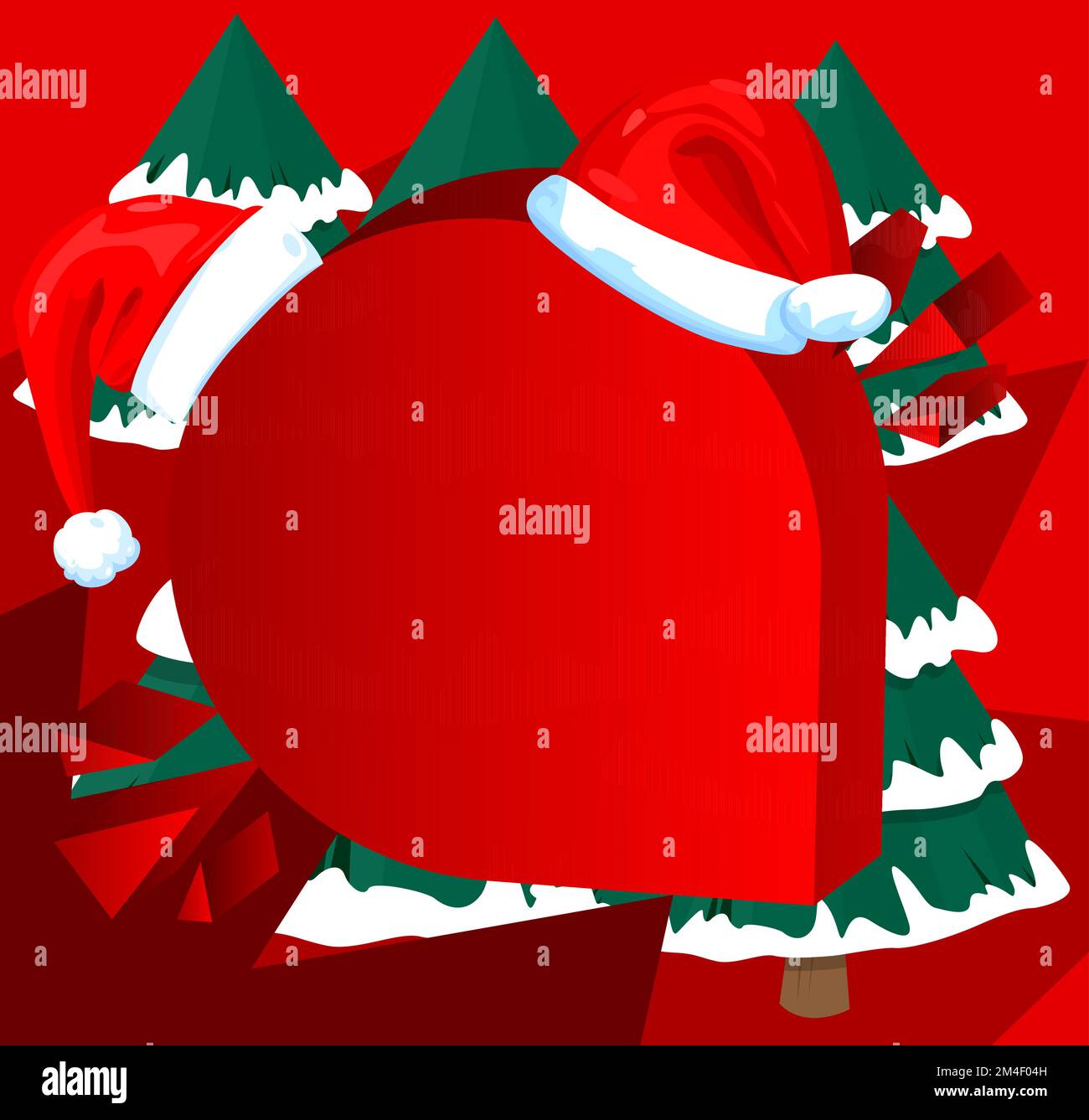 Christmas Background illustration. Cartoon holiday event poster Stock ...
