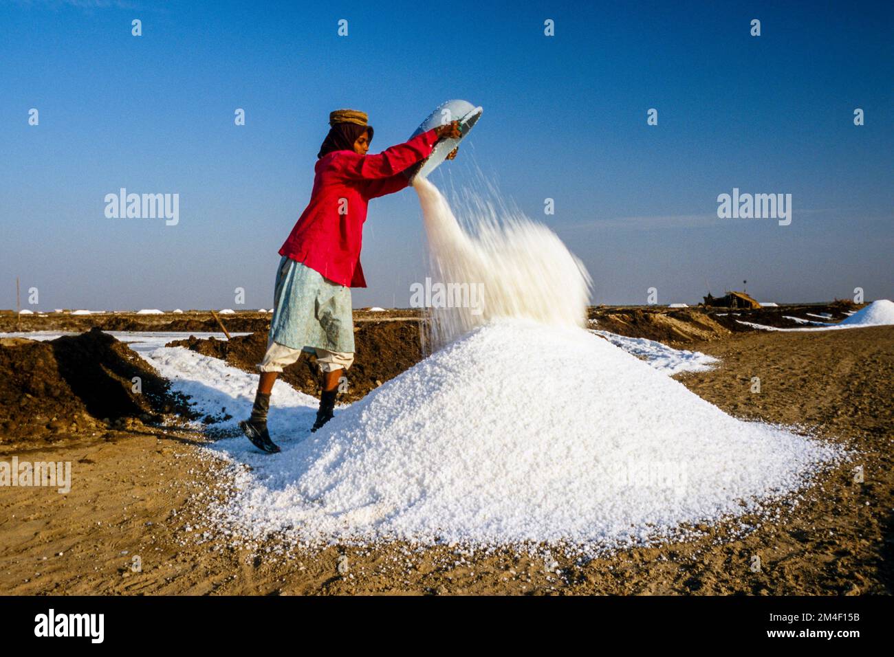 All the transport of the salt is done by hand Stock Photo - Alamy