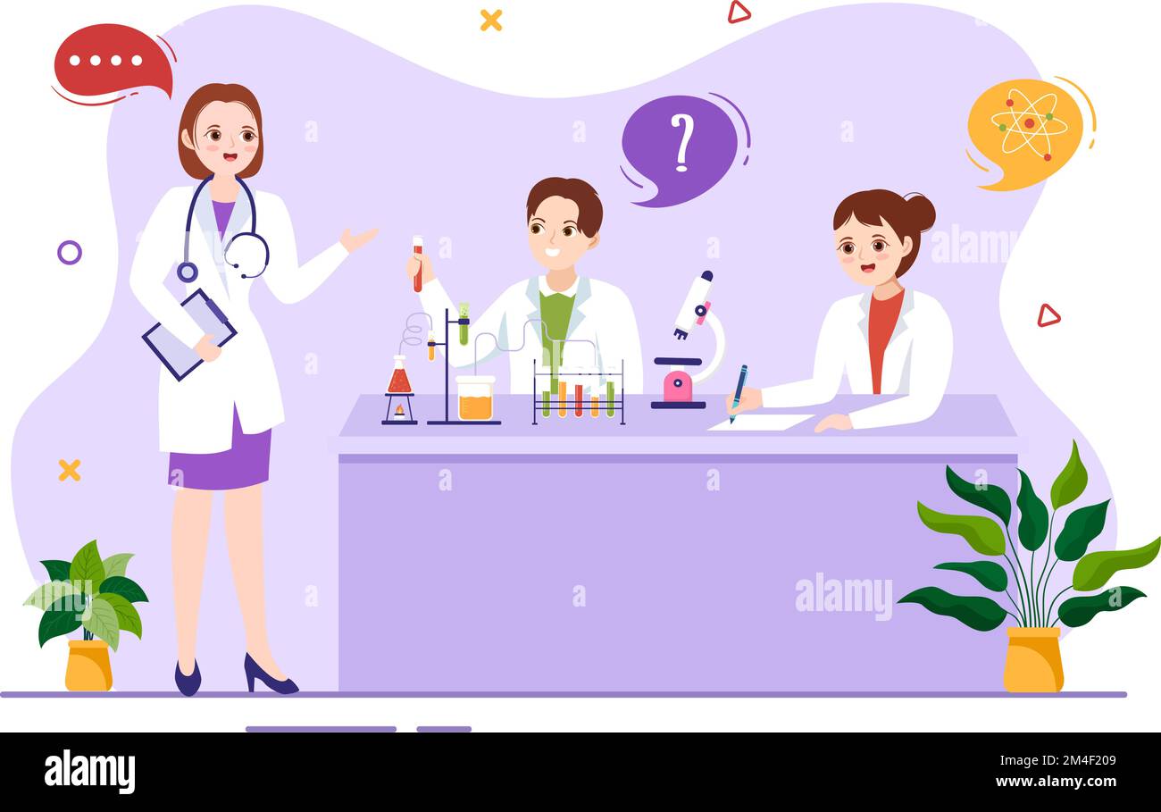 Medical School with Students Listening to Doctor Lecture and Learning ...