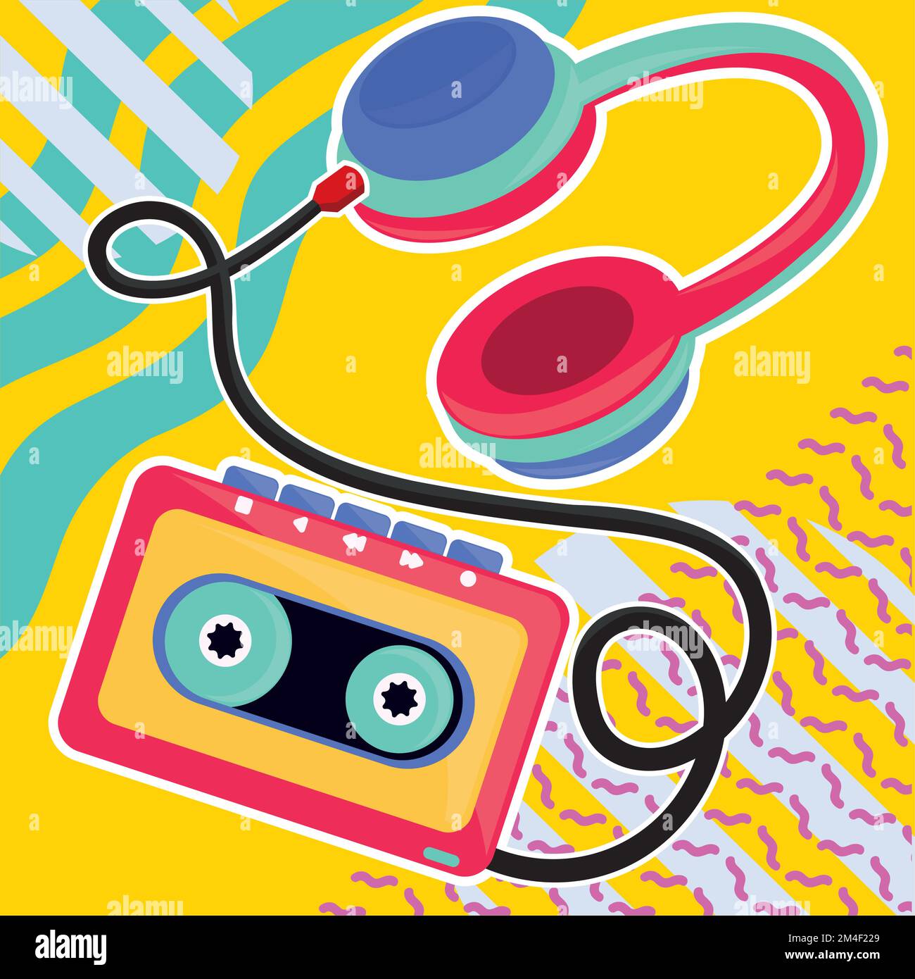 walkman and headphones Stock Vector Image & Art - Alamy