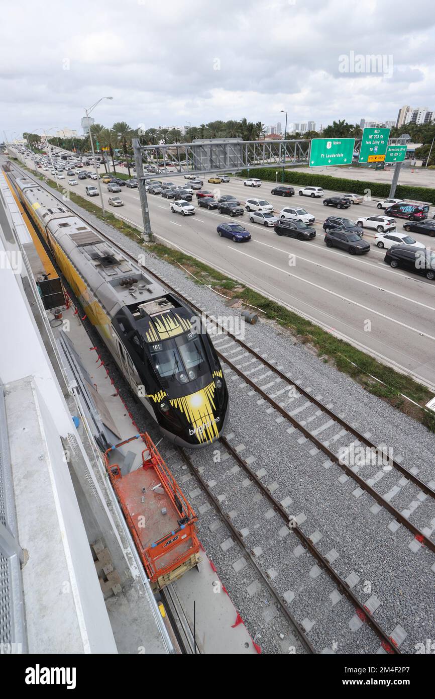 Mimai, FL, USA. 20th Dec, 2022. Atmosphere at the Brightline ribbon ...