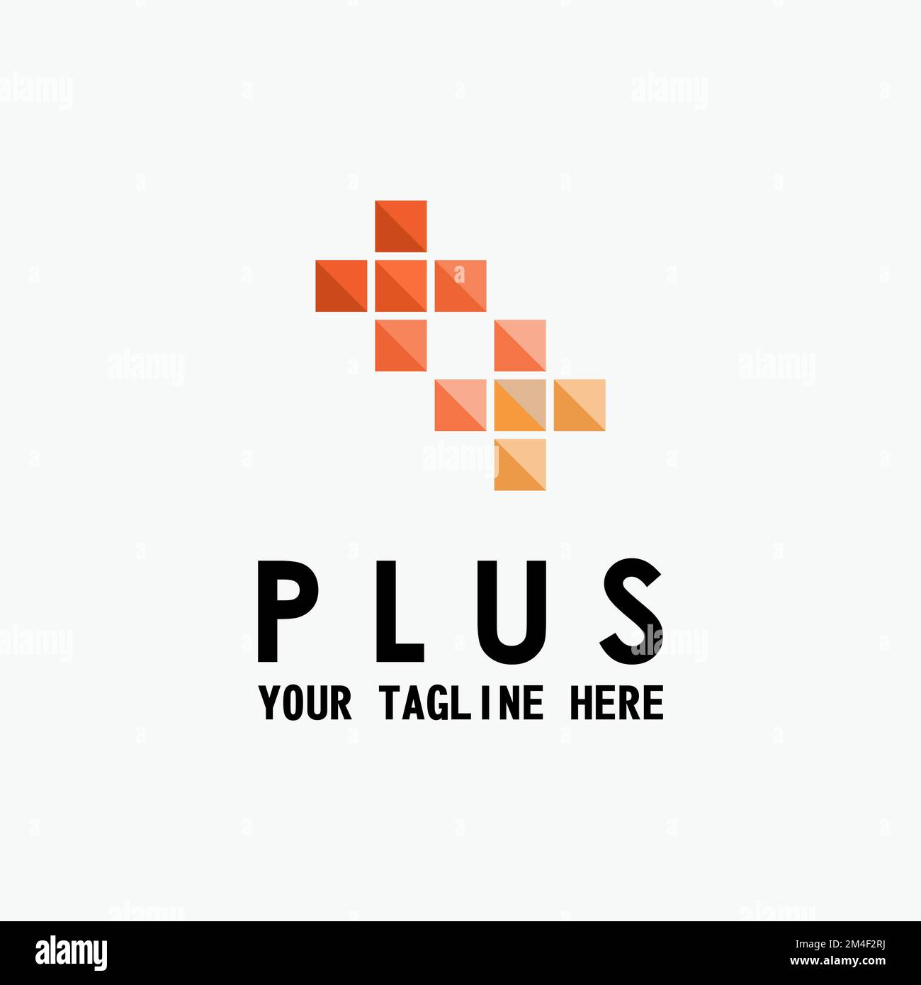 Unique form two types of plus Image graphic icon logo design abstract concept vector stock. Can ...