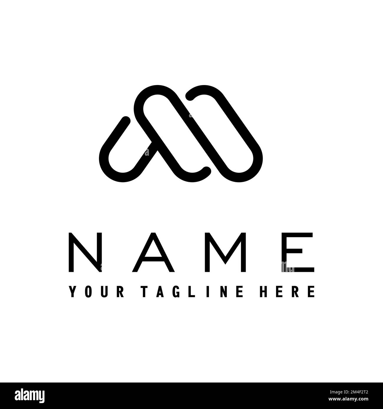 letter or word M font in line out Image graphic icon logo design ...