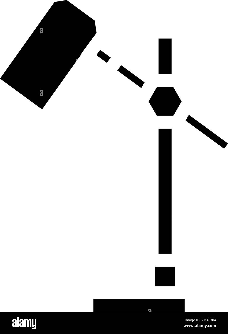desktop table lamp glyph icon vector illustration Stock Vector Image ...
