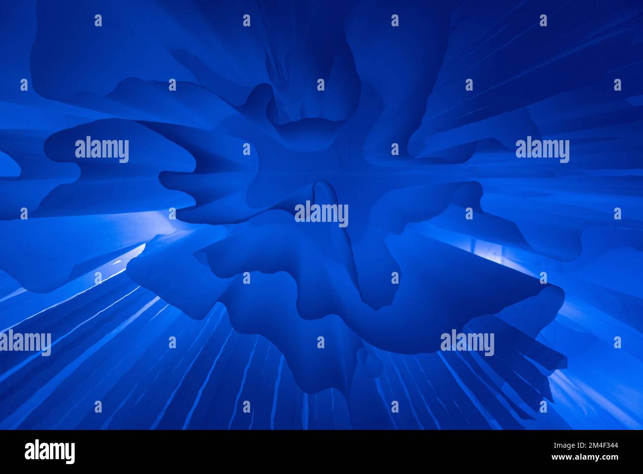 A blue hanging fabric creating dreamy enchanting texture directly from ...