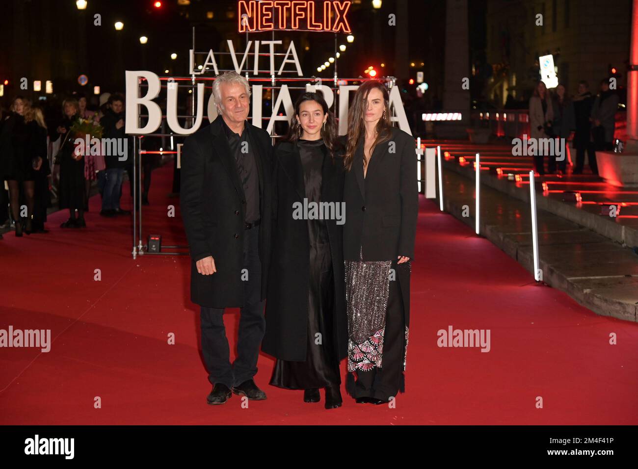 Rome, Italy. 20th Dec, 2022. Domenico Procacci (l), Sophie Taricone (c ...