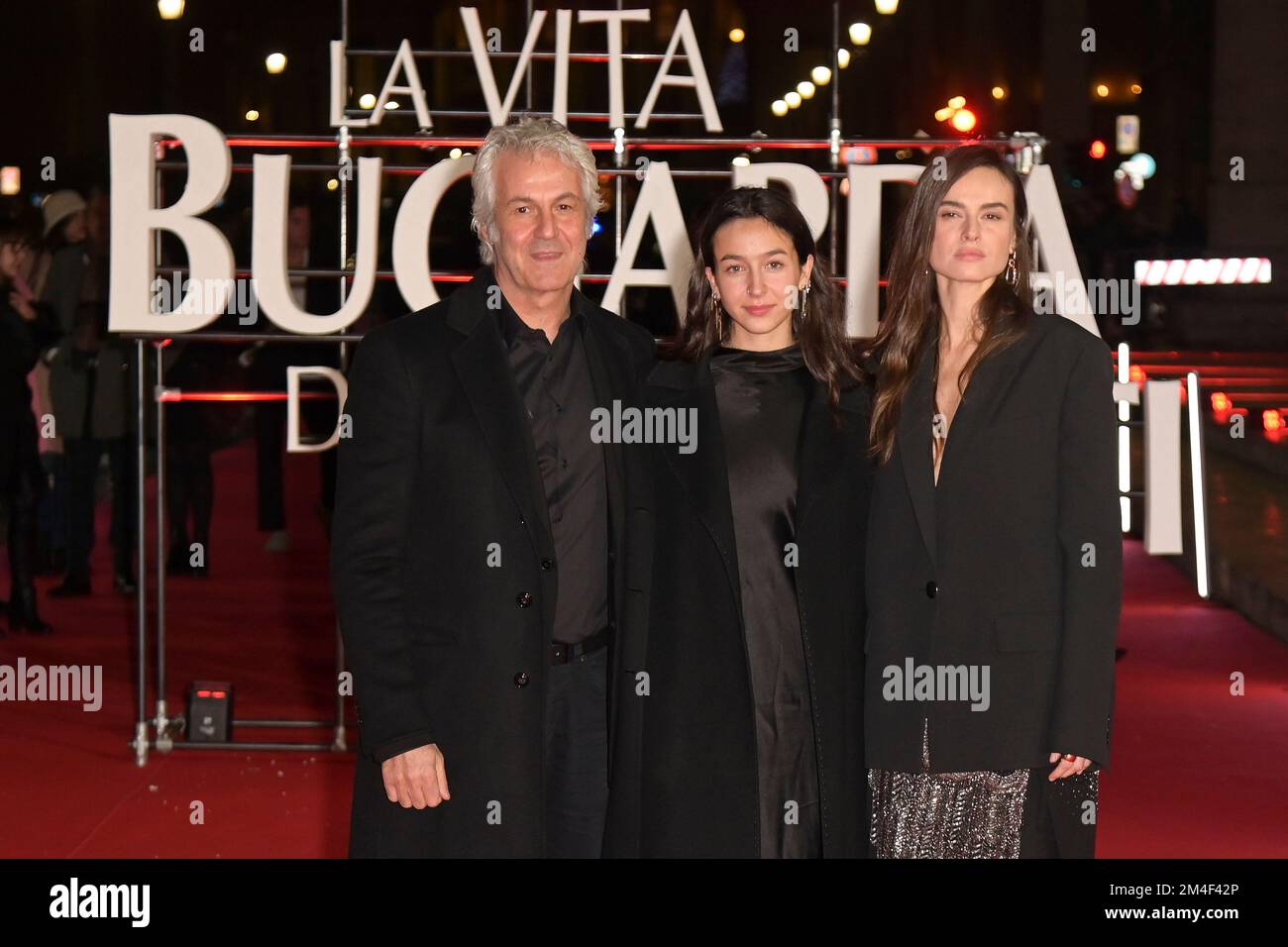 Rome, Italy. 20th Dec, 2022. Domenico Procacci (L), Sophie Taricone (C ...