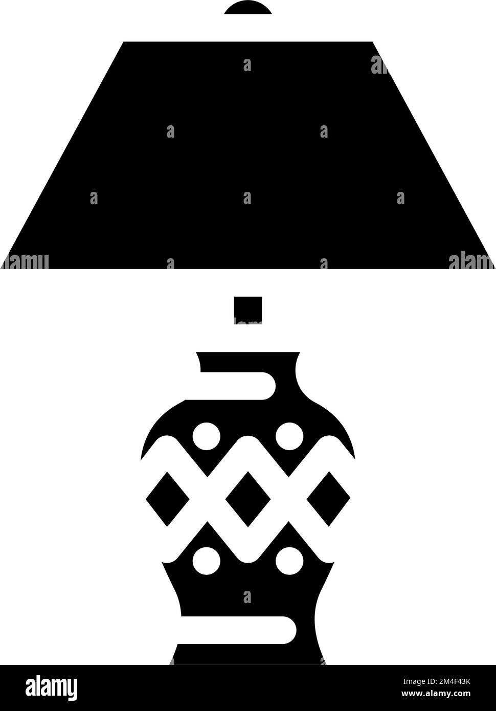 decor table lamp glyph icon vector illustration Stock Vector Image ...
