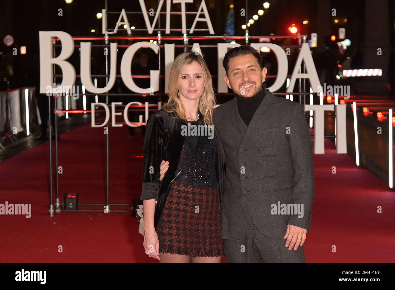 Manuela (l) and Adriano Pantaleo (r) attend the red carpet of new ...