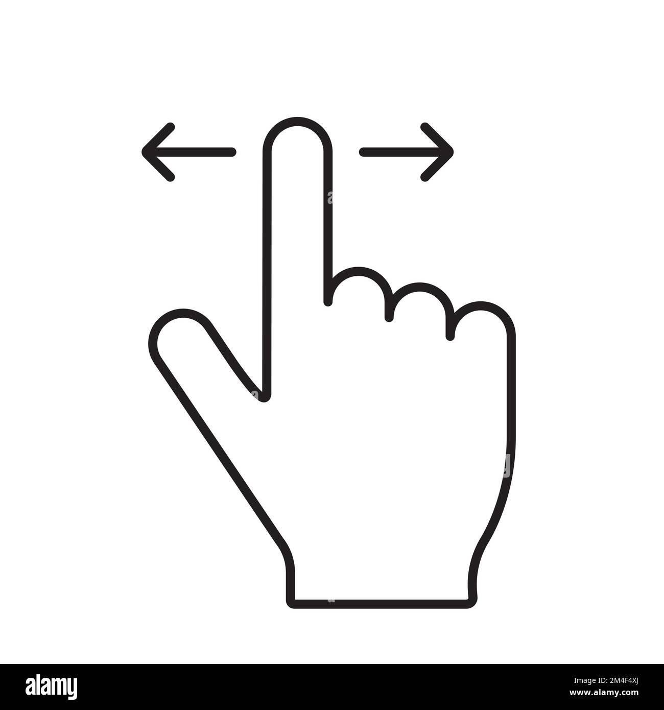 Finger Swipe Icon Vector For Graphic Design Logo Web Site Social Media Mobile App Ui
