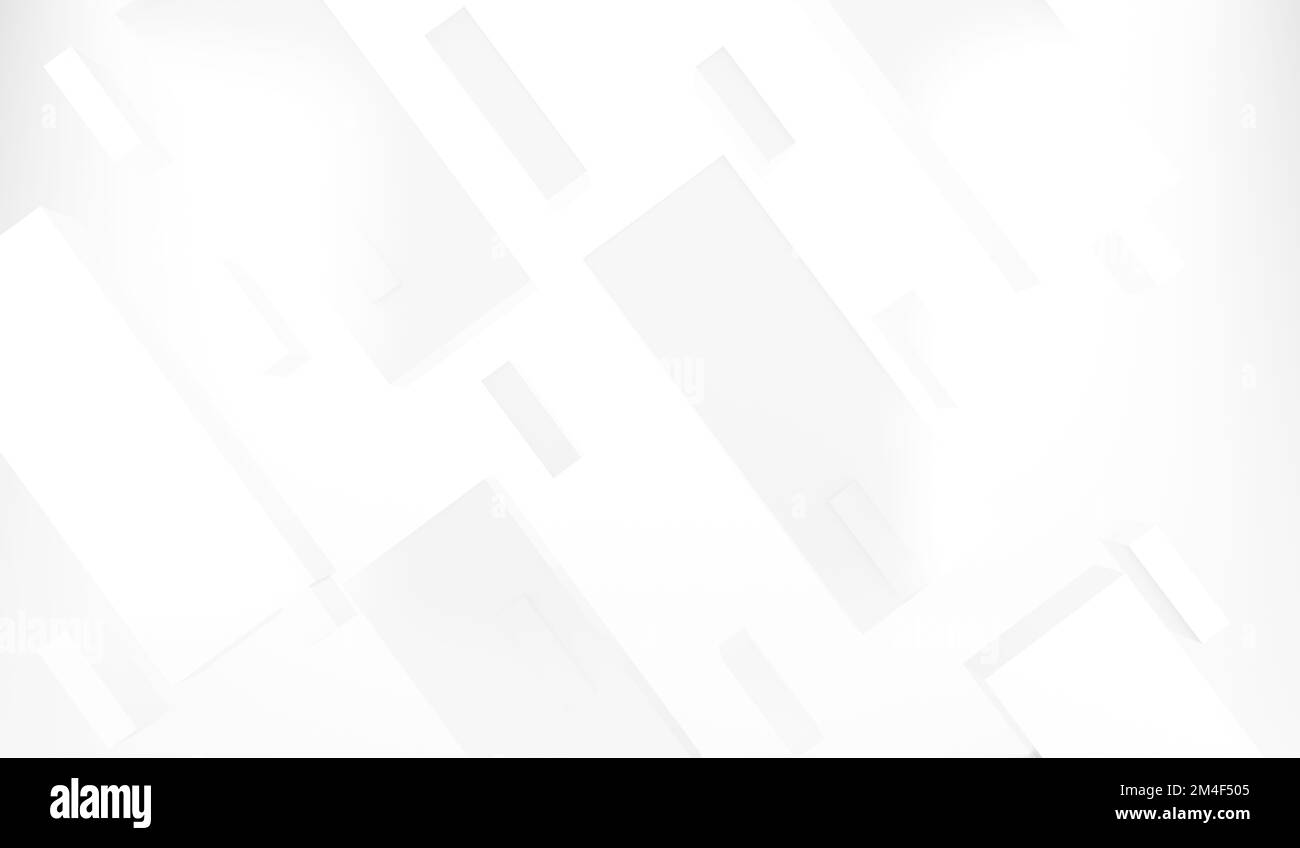 White and gray abstract geometric background. 3D rendering ...