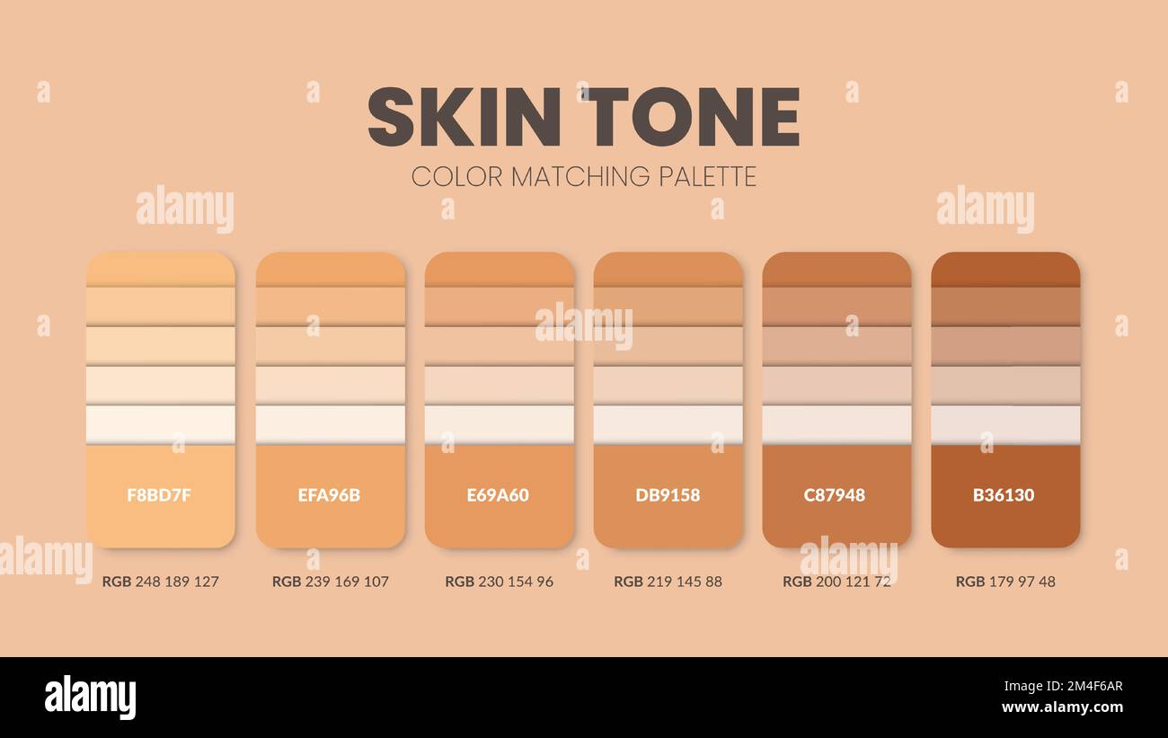 Skin tone theme color palettes or color schemes are trends combinations ...
