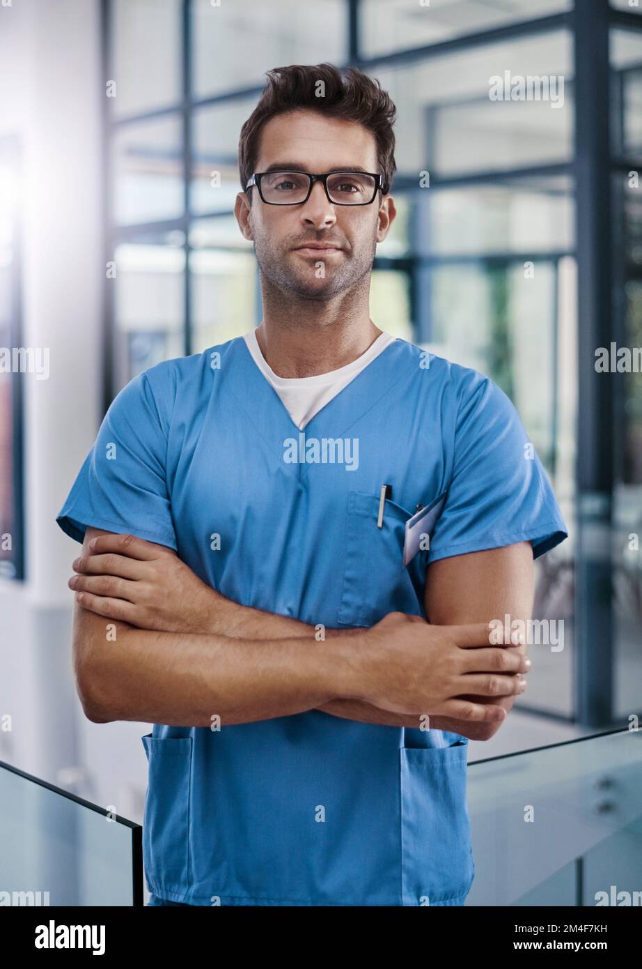 Confident male practitioner in hi-res stock photography and images - Alamy
