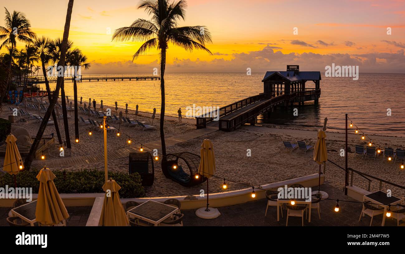 Wooden Pavilion on Hidden Beach, Key West Florida, USA Stock Photo - Alamy