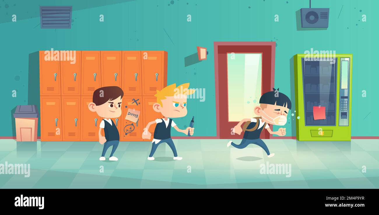 Bullying child school mask Stock Vector Images - Alamy