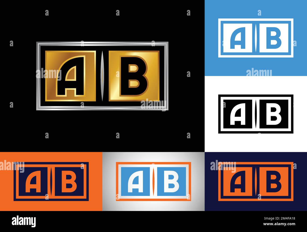 Initial Monogram Letter A B Logo Design Vector Template. Graphic ...