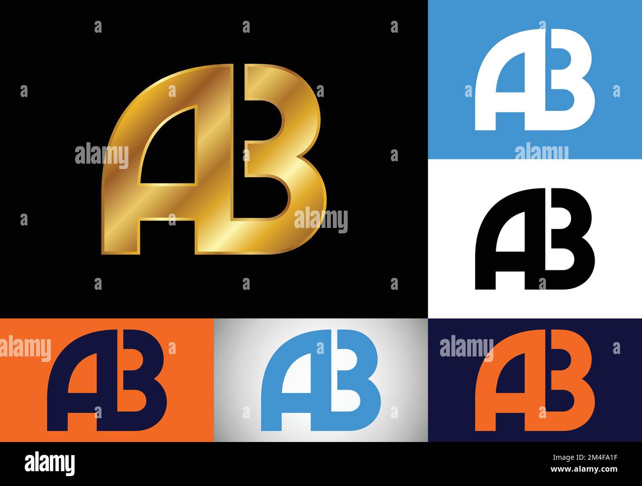 Initial Monogram Letter A B Logo Design Vector Template. Graphic ...