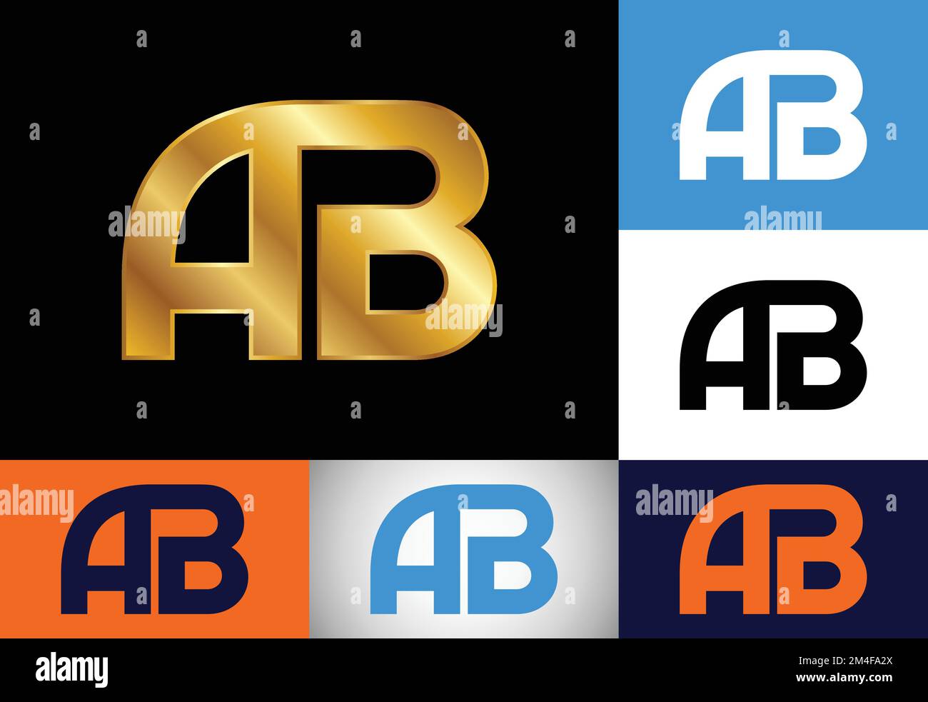 Initial Monogram Letter A B Logo Design Vector Template. Graphic ...
