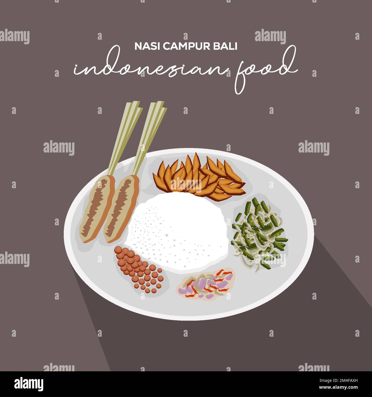 Nasi campur bali Stock Vector Images - Alamy