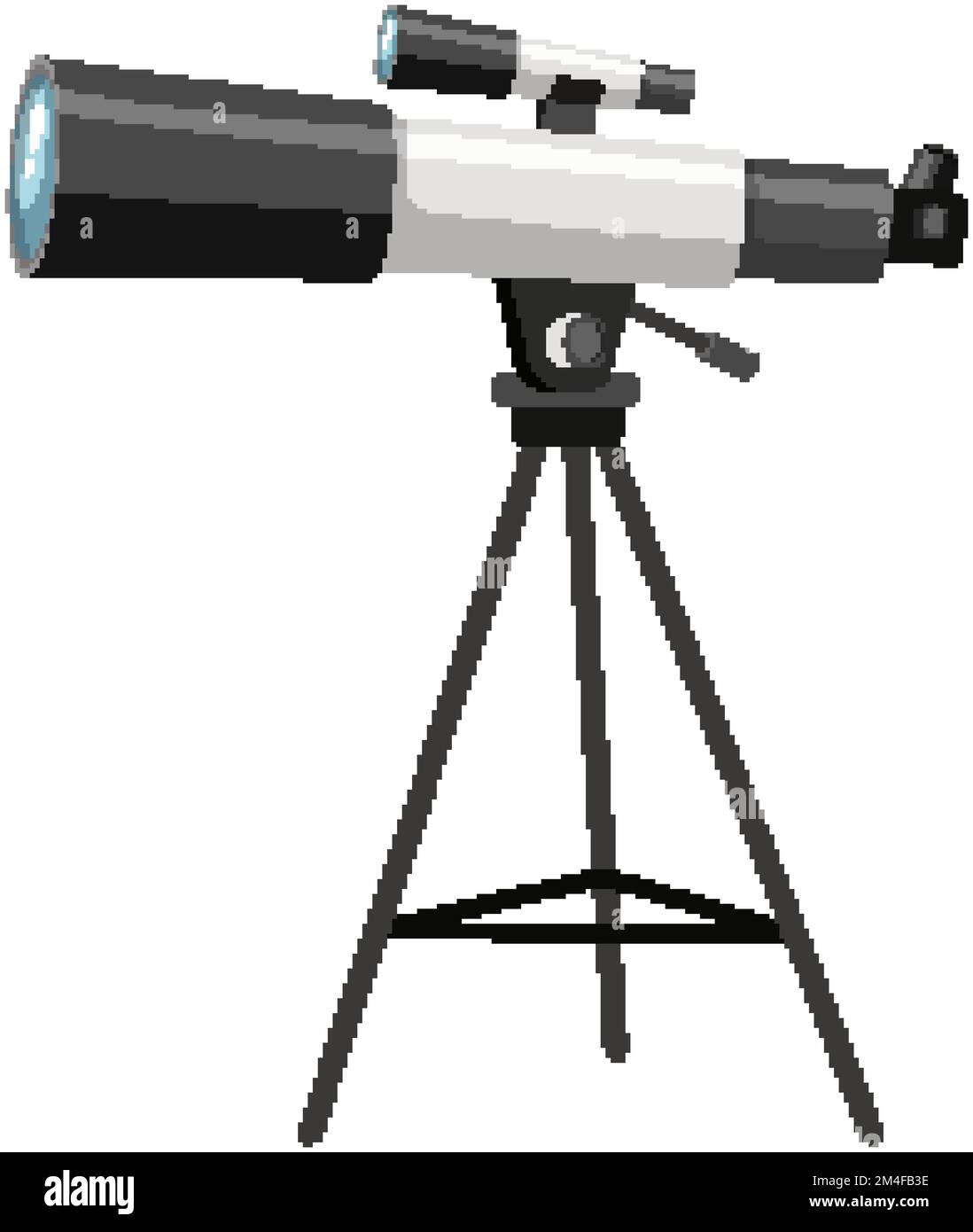Telescope on tripon stand on white background illustration Stock Vector ...