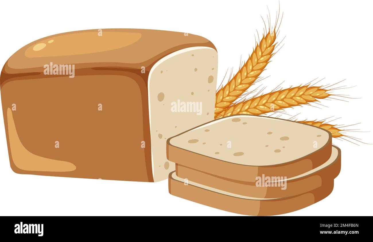 Loaf of bread isolated illustration Stock Vector Image & Art - Alamy