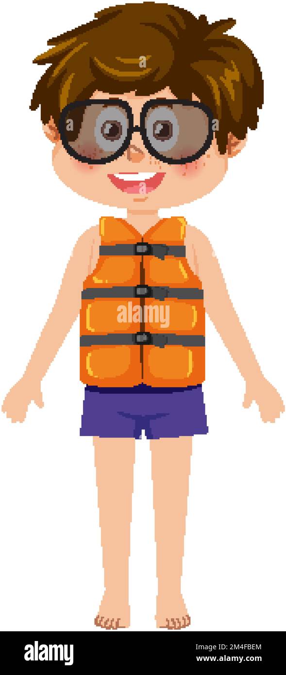 Life jacket and children Stock Vector Images - Alamy