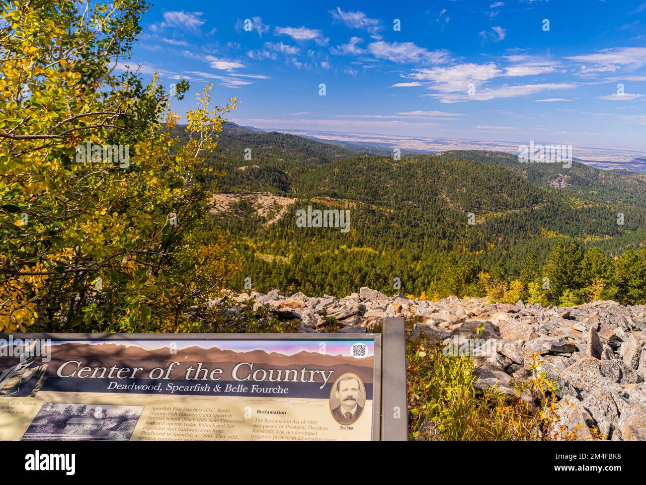 View of The Geographical Center of The USA From The Mt. Roosevelt ...