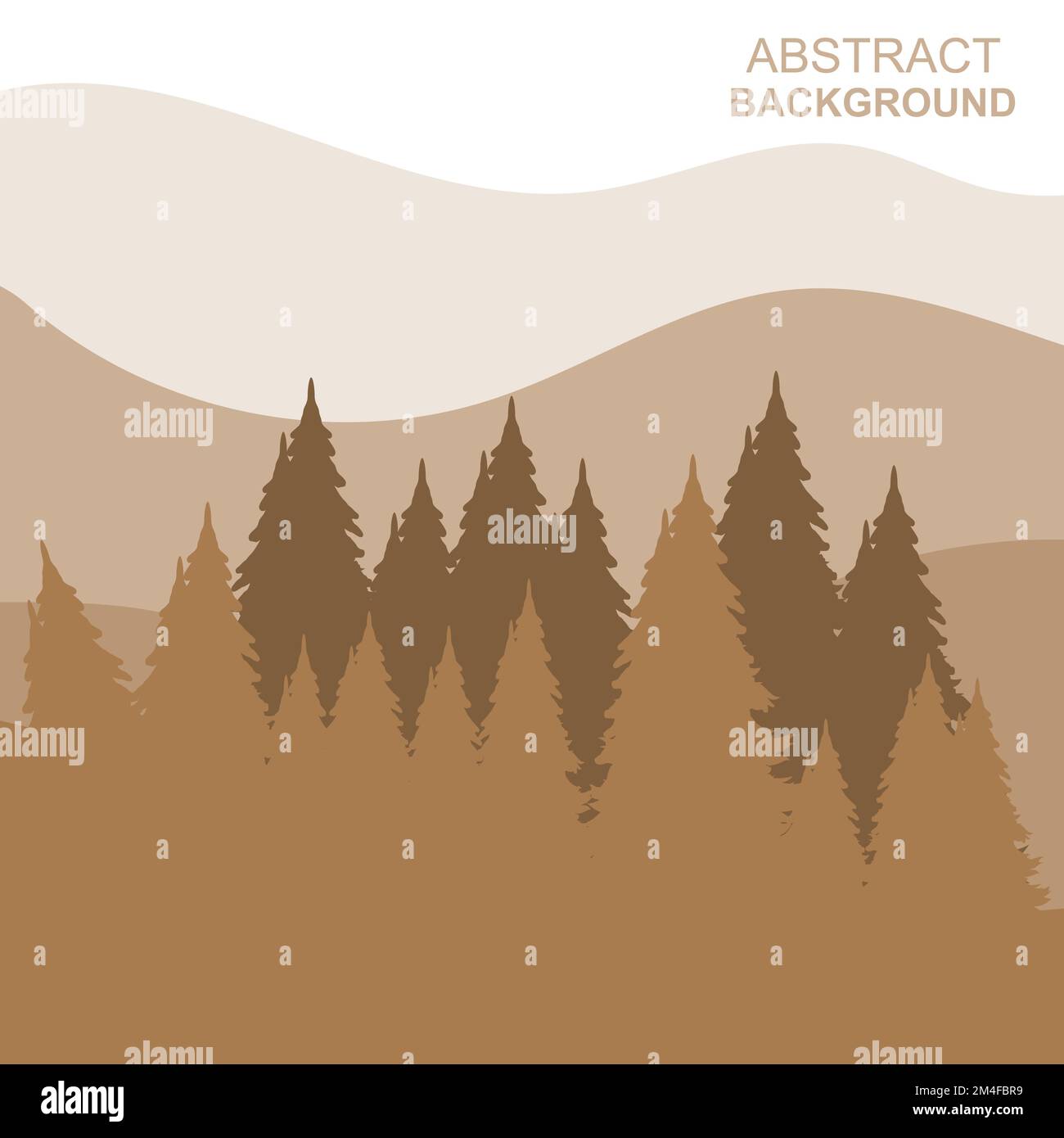 Abstract Forest Mountains Vector Illustration Background Design Stock ...