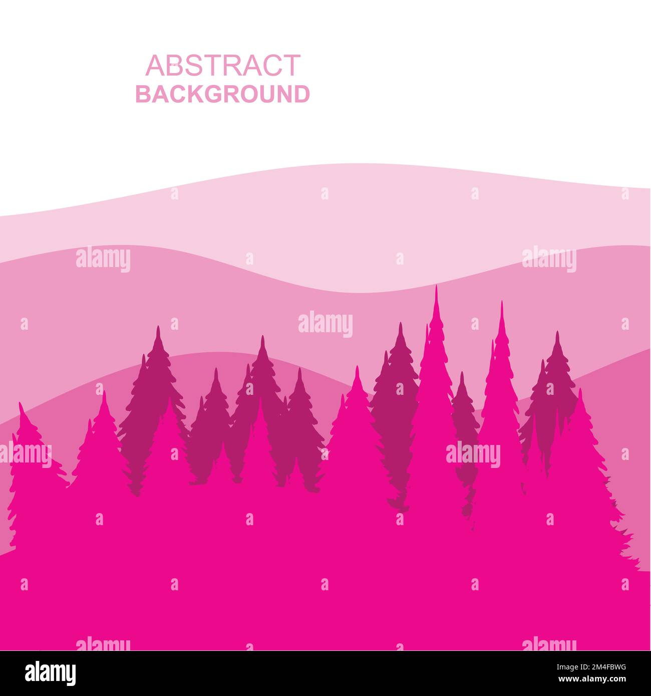 Abstract Forest Mountains Vector Illustration Background Design Stock ...