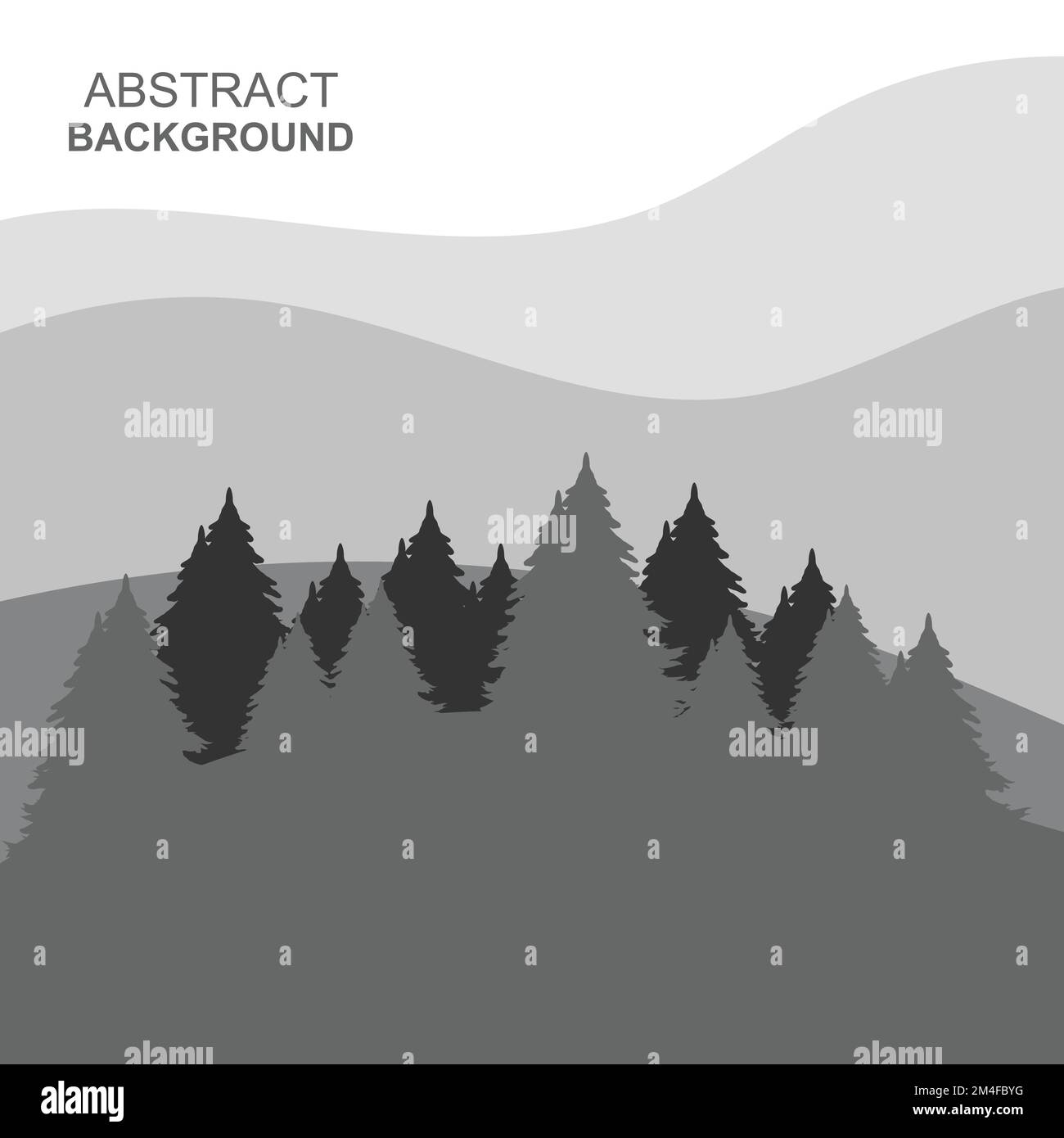 Abstract Forest Mountains Vector Illustration Background Design Stock ...