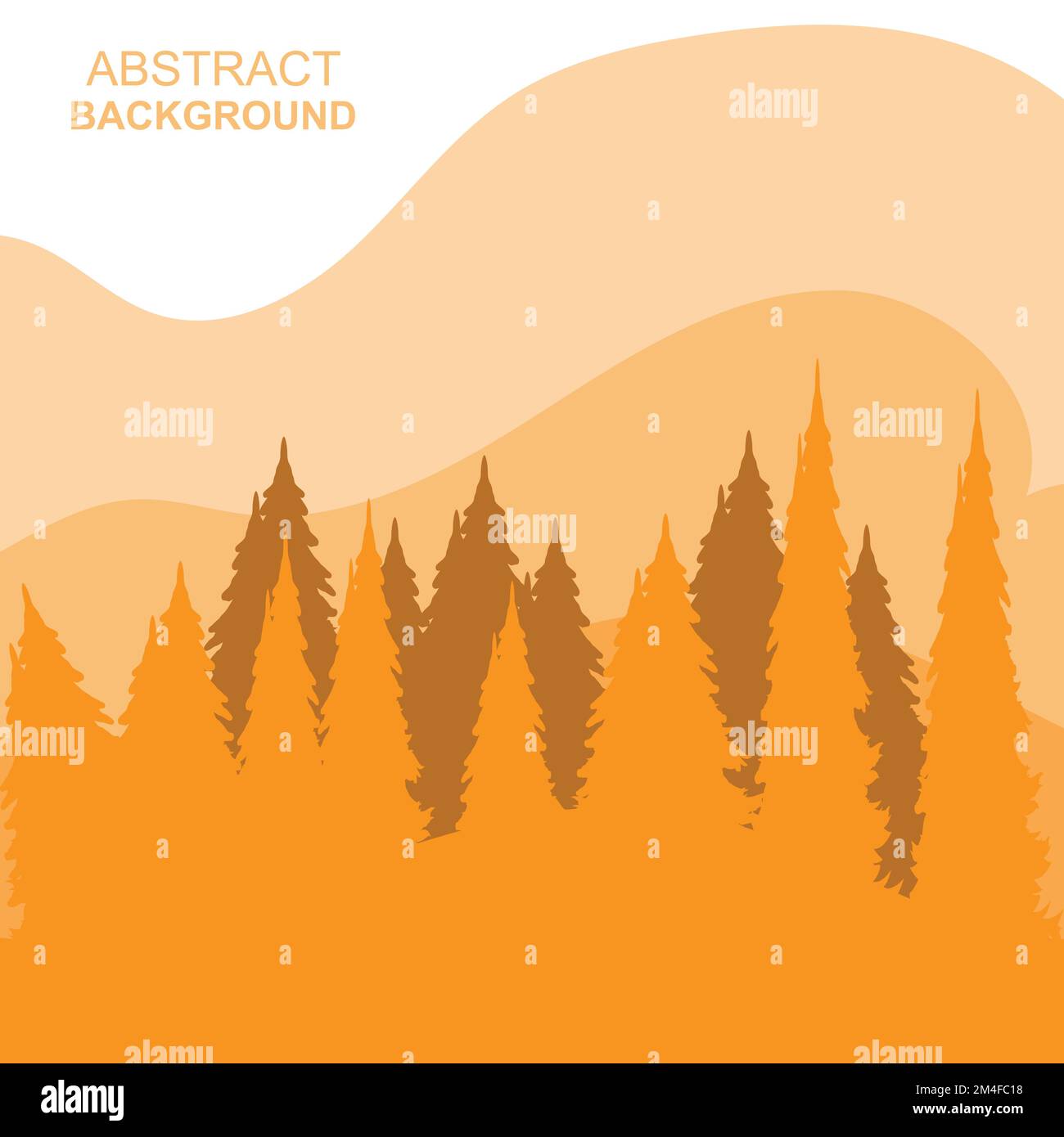 Abstract Forest Mountains Vector Illustration Background Design Stock ...