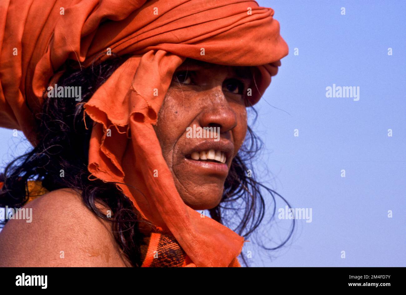 Portrait of a female sadhu. Only 5% of the about 6 million sadhus are ...