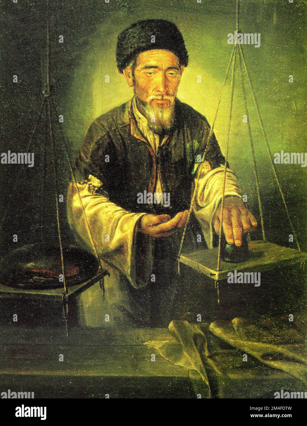 Nogai-Tatar inhabitant in the Crimea. Painter Wilhelm Kizewetter, 1845 ...