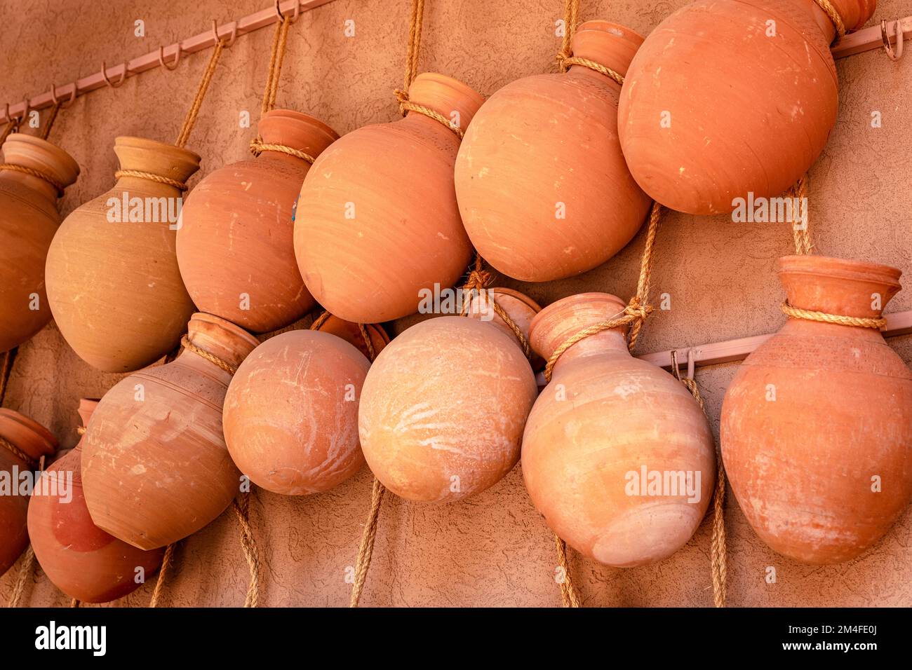 Omani Souvenirs. Hand Made Pottery in Nizwa Market. Clay Jars at the ...