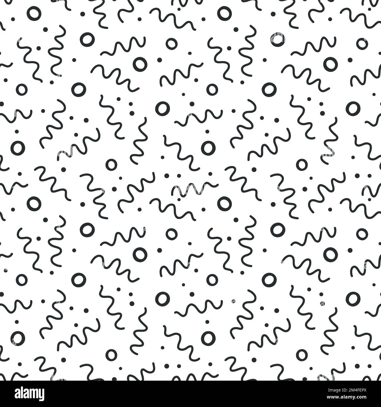 Abstract squiggle pattern background. Fun vector seamless repeat of ...