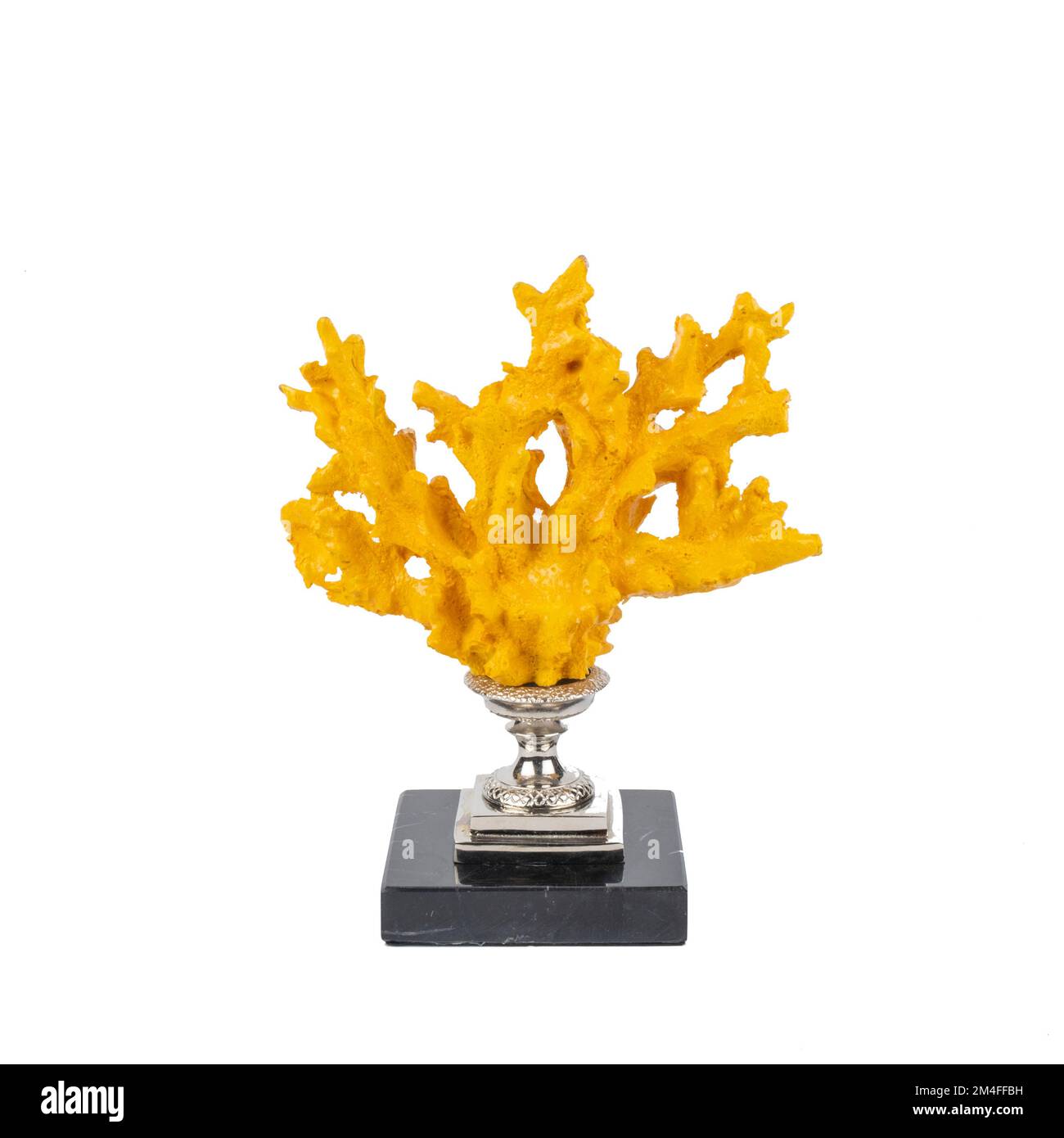 yellow coral figure object isolated on white Stock Photo - Alamy
