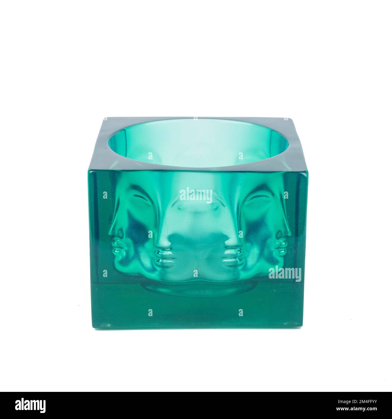 abstract decorative green glass object for living room design isolated ...