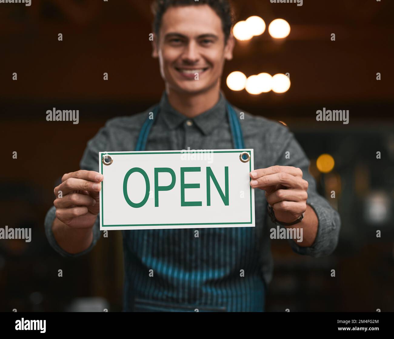 Owner standing outside coffee shop hi-res stock photography and images ...