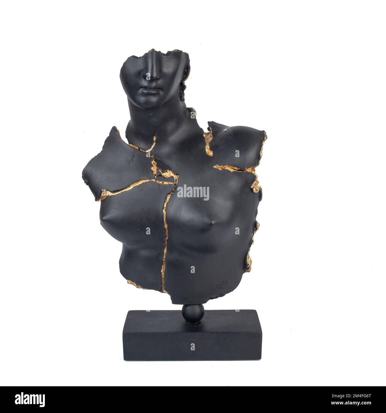 colorful antique figure sculpture for home decoration isolated on white ...