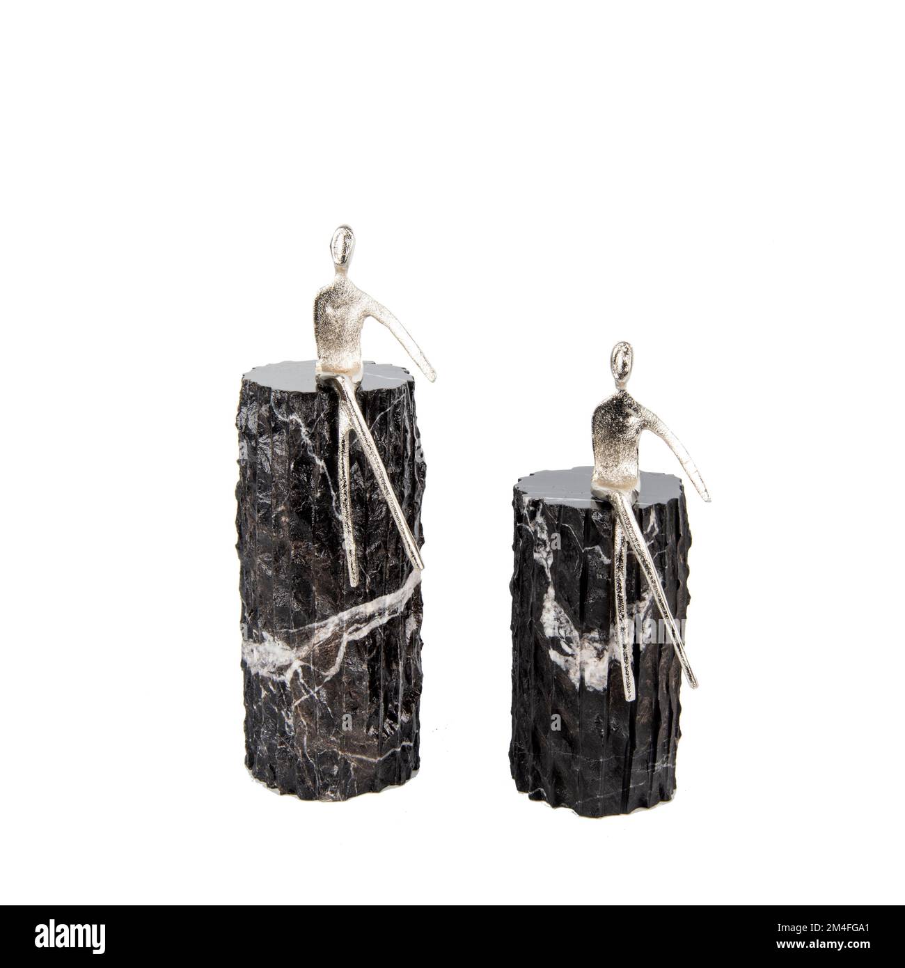 metal human figures luxury living room accessory objects isolated Stock ...