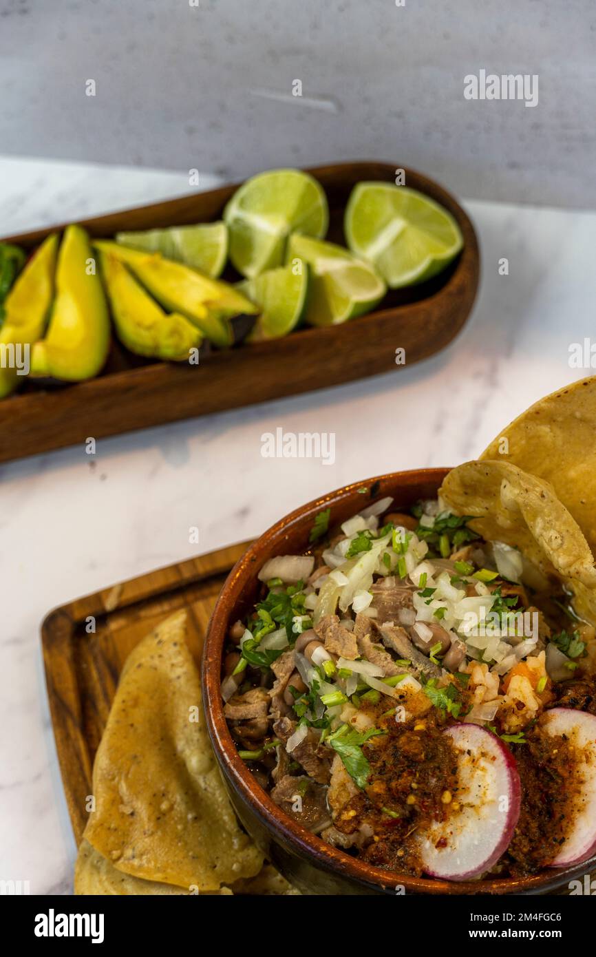 onion and cilantro with lemons to spice up a mexican torta, traditional ...