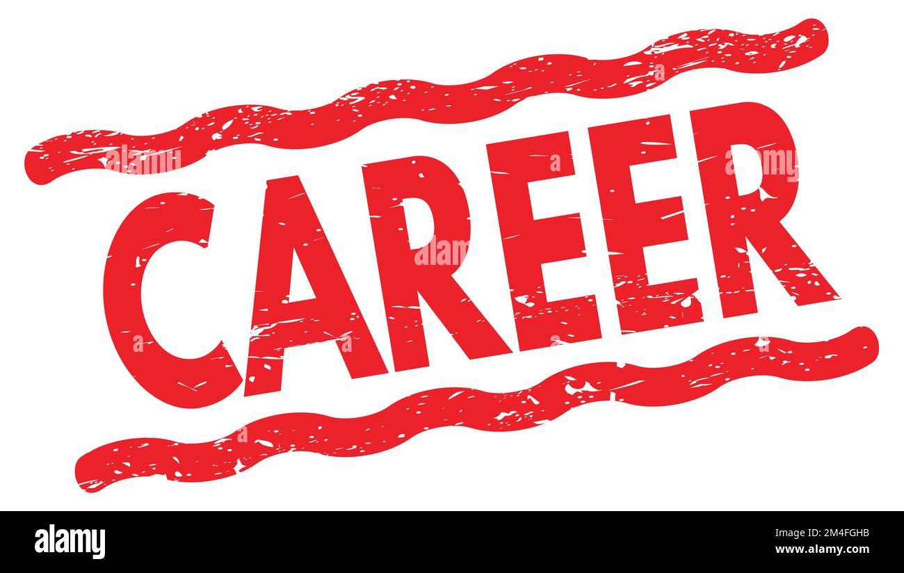 CAREER text written on red lines stamp sign Stock Photo - Alamy