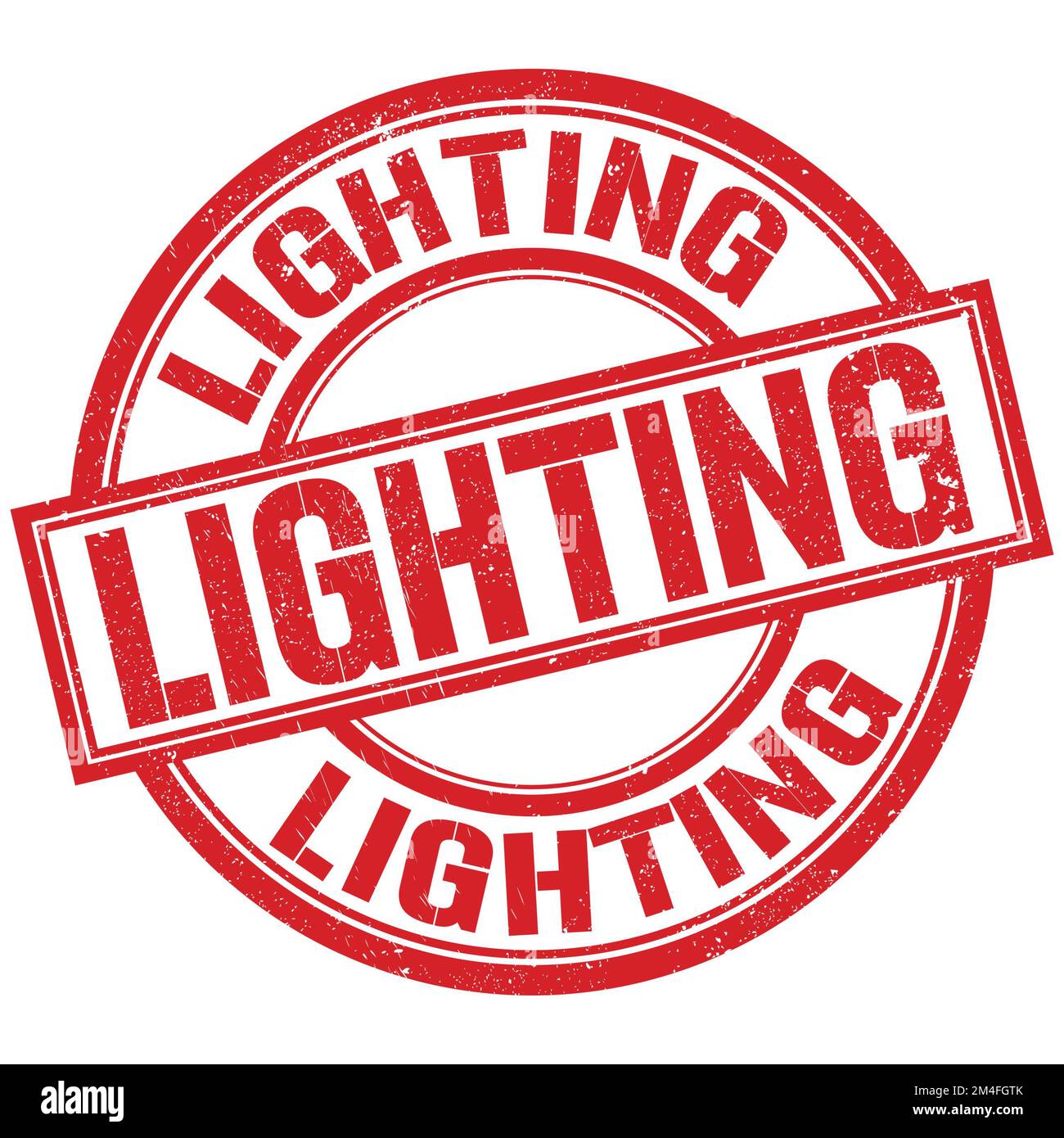LIGHTING text written word on red round stamp sign Stock Photo - Alamy