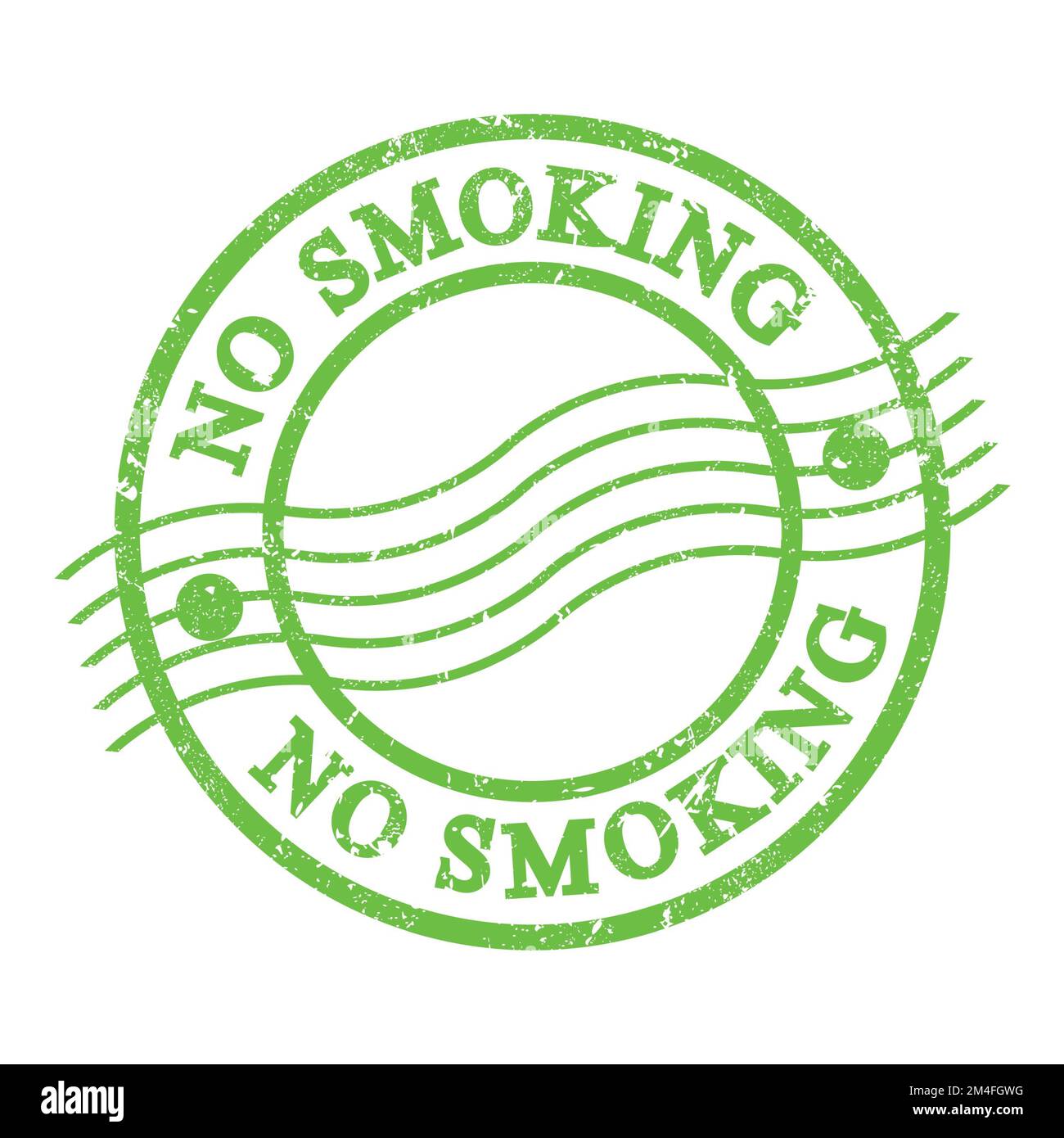 NO SMOKING, text written on green grungy postal stamp Stock Photo - Alamy