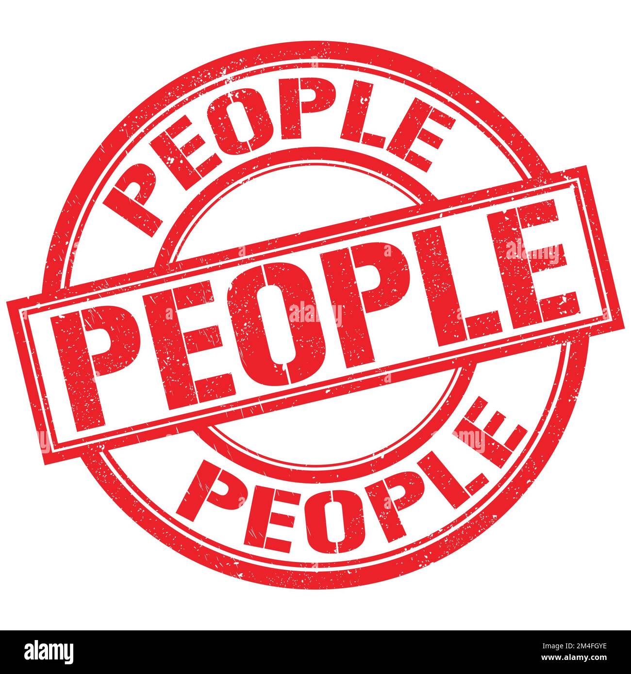 PEOPLE text written on red round stamp sign Stock Photo - Alamy