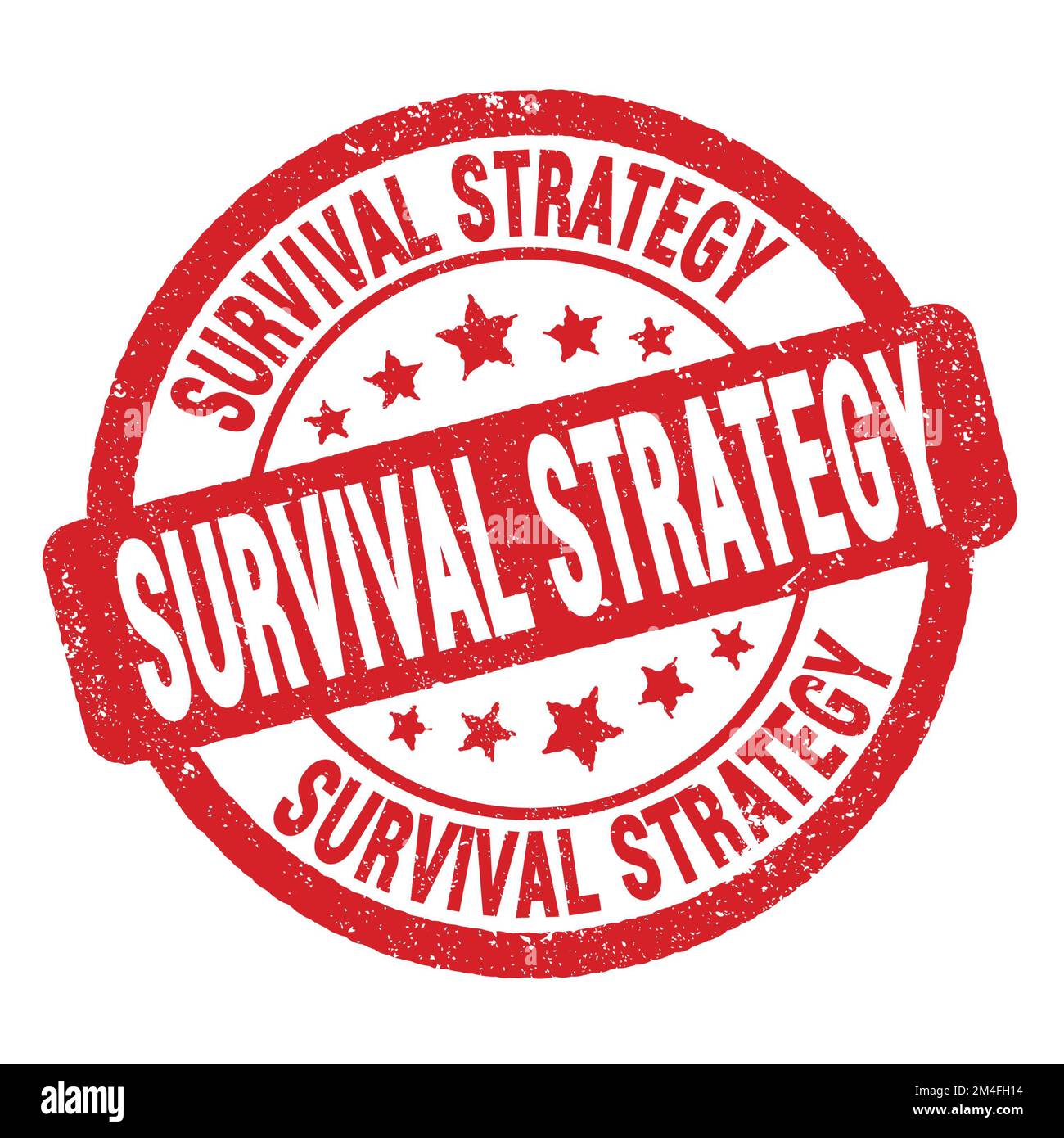 SURVIVAL STRATEGY text written on red grungy stamp sign Stock Photo - Alamy