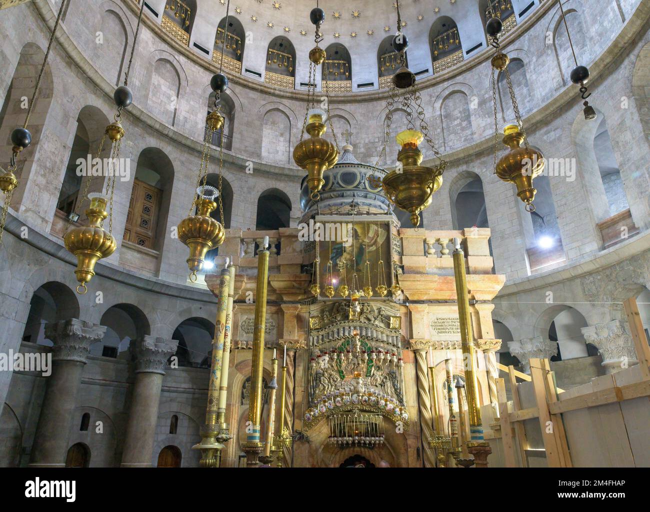 The Aedicule. Church of the Holy Sepulchre. Jerusalem, Israel Stock ...