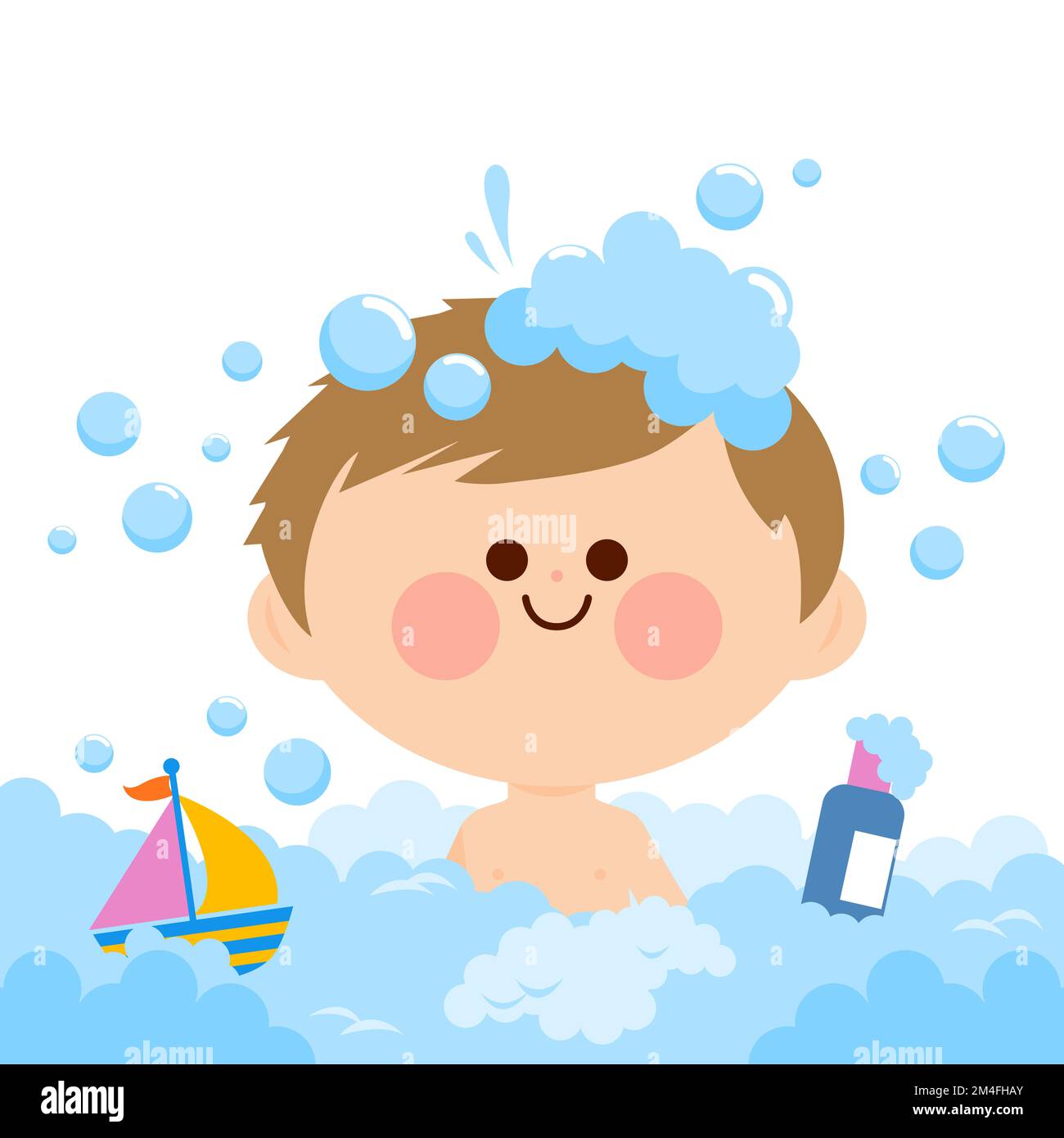 Child shampoo hair bubbles hi-res stock photography and images - Alamy