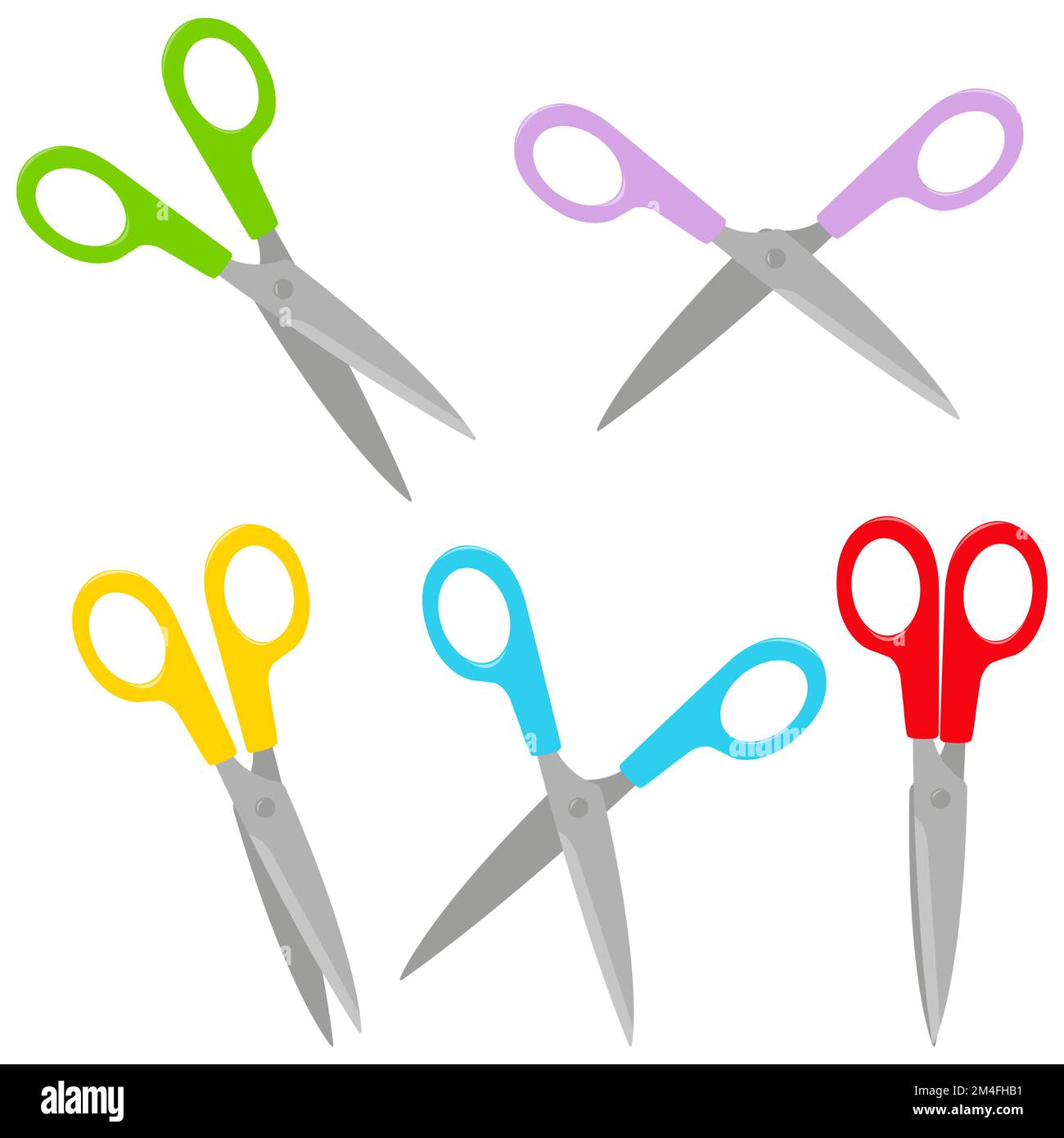 Scissors set on white background. Illustration collection Stock Photo ...