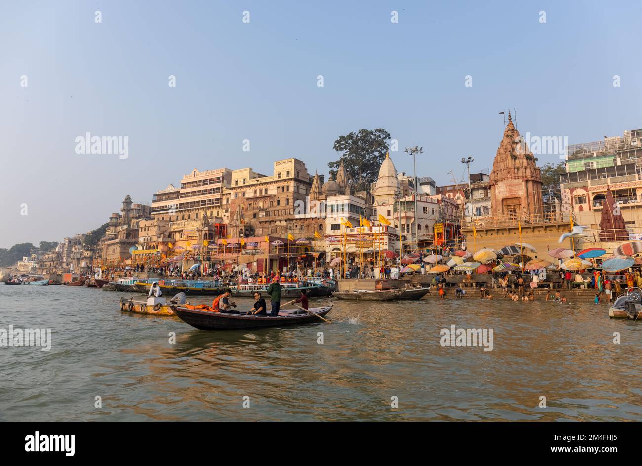 Varanasi, Uttar Pradesh, India - November 2022: Historic Varanasi city ...